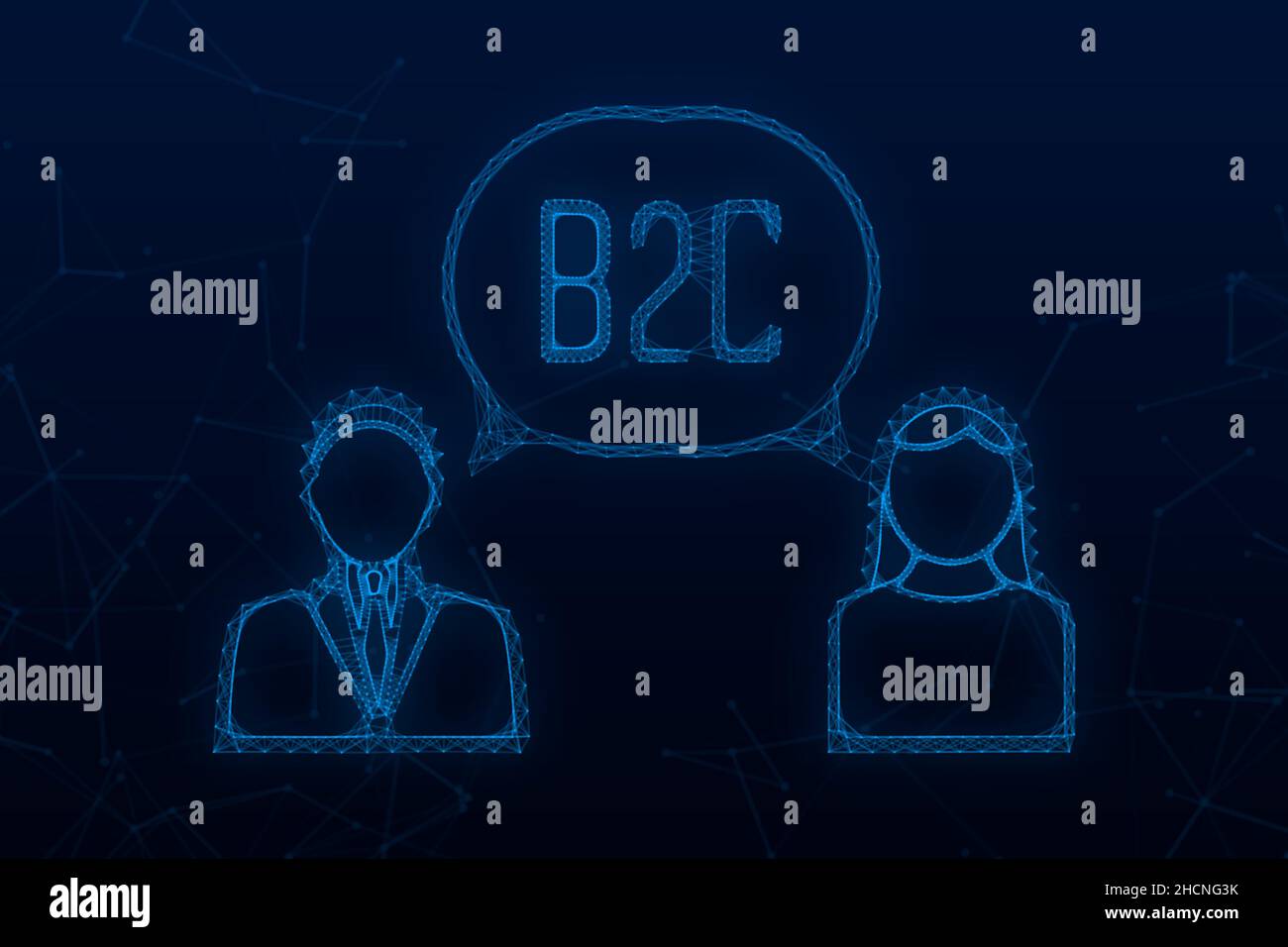 B2C sales person selling products. Business-to-business sales, B2C ...