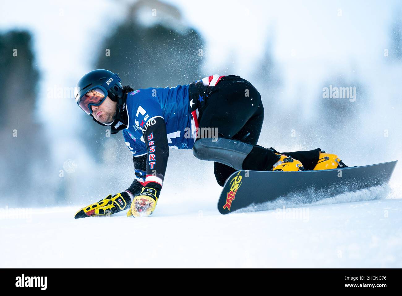 UDOLF Dylan (USA) competing in the Fis Snowboard World Cup 2022 Men's ...