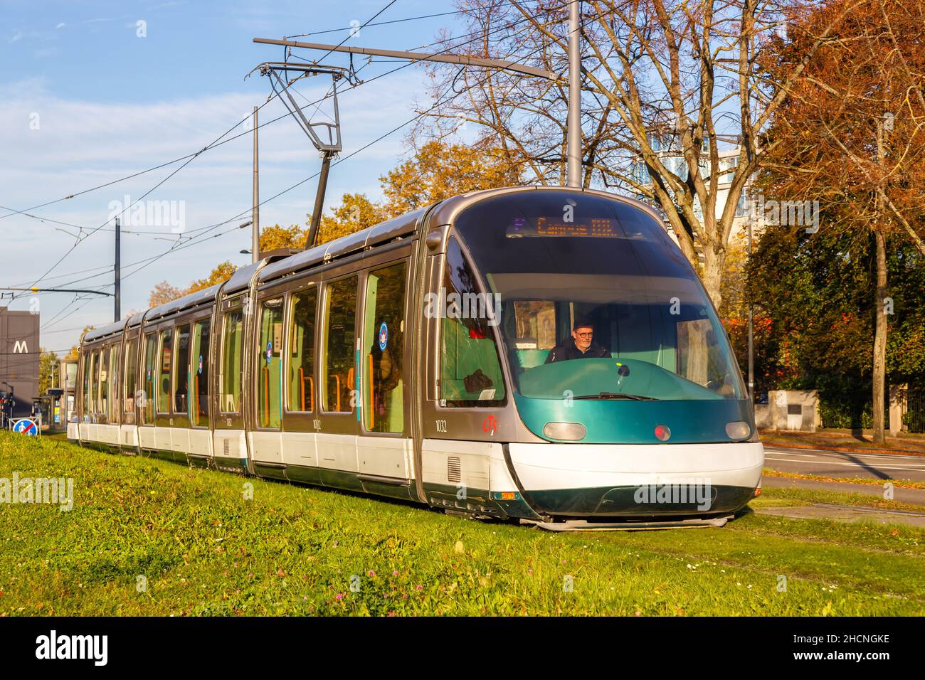 Strasbourg, France - October 29, 2021: Modern light rail tram model ...