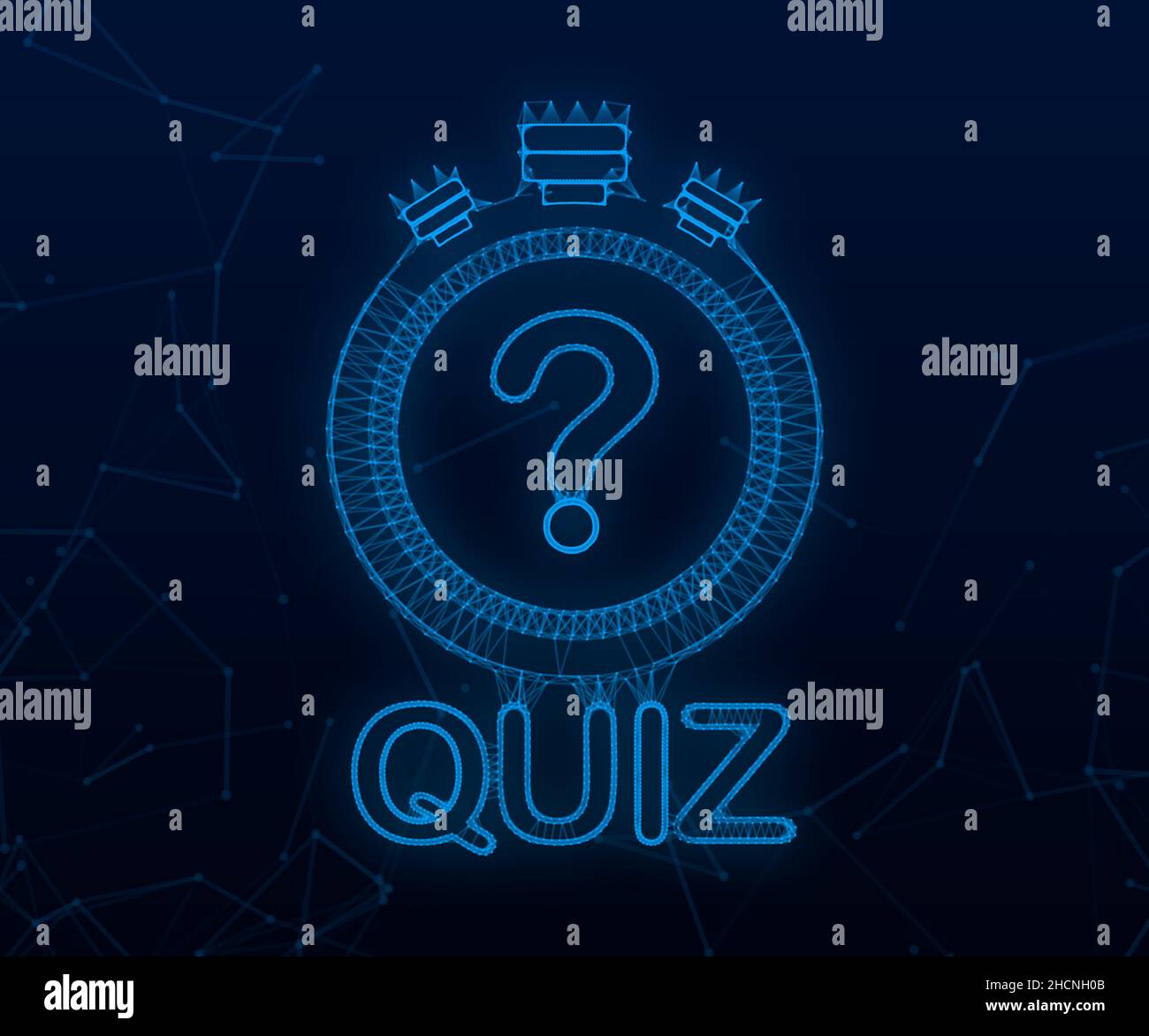 Quiz logo with speech bubble symbols, concept of questionnaire show ...