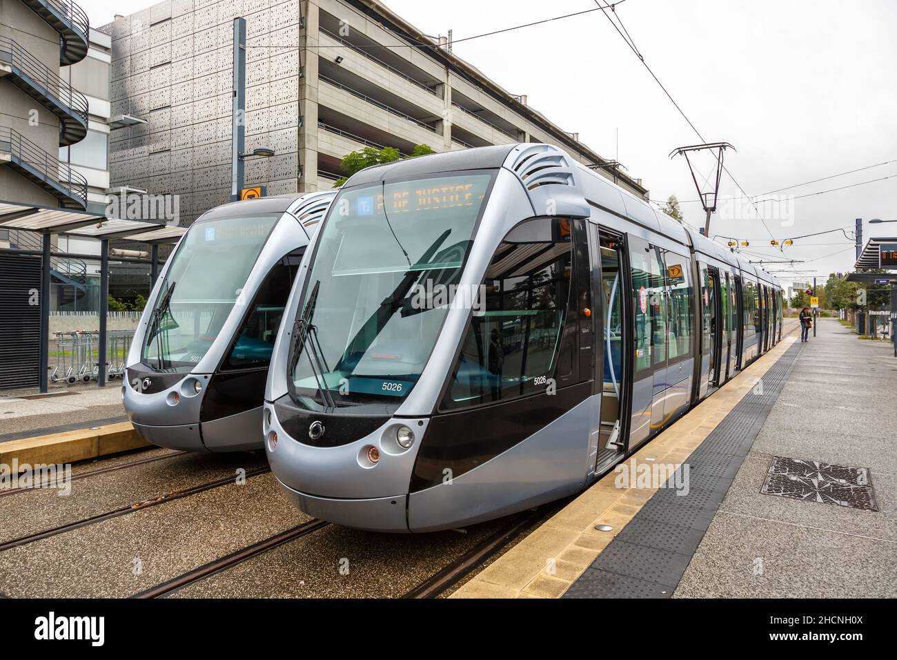 Light rail trams hi-res stock photography and images - Alamy