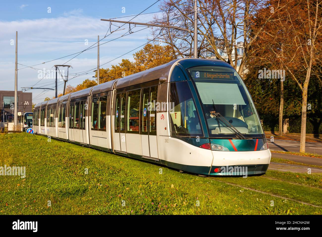 Strasbourg, France - October 29, 2021: Modern light rail tram model ...