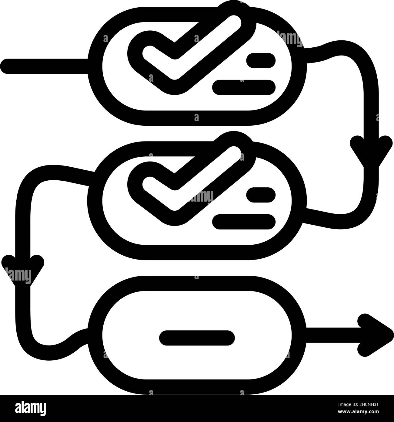 process of compliance line icon vector illustration Stock Vector Image ...