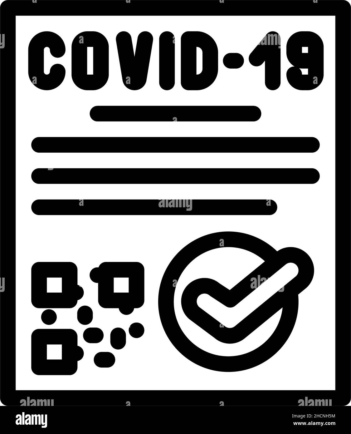 covid certificate compliance line icon vector illustration Stock Vector ...