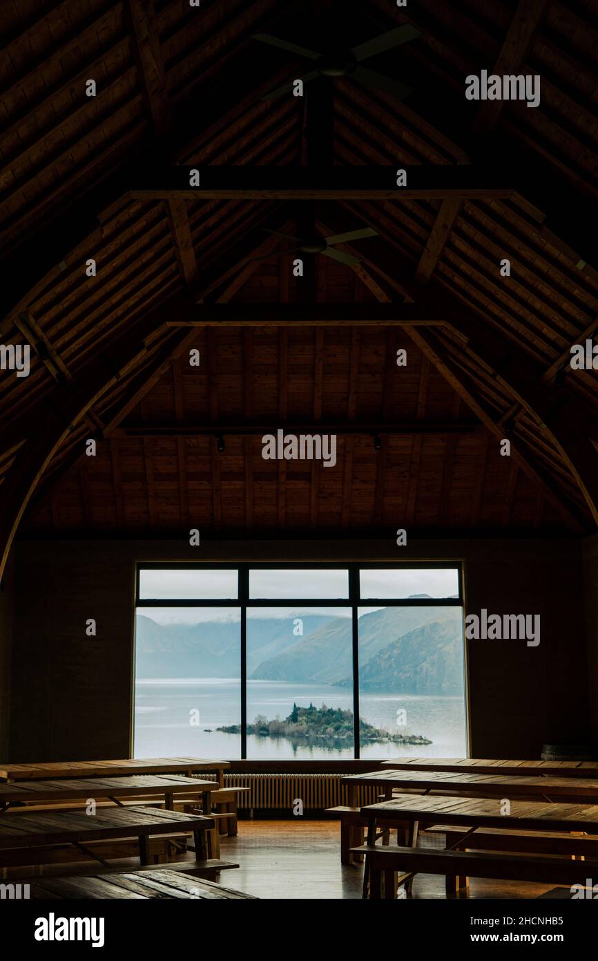Vertical shot inside of a big houses hall Stock Photo - Alamy