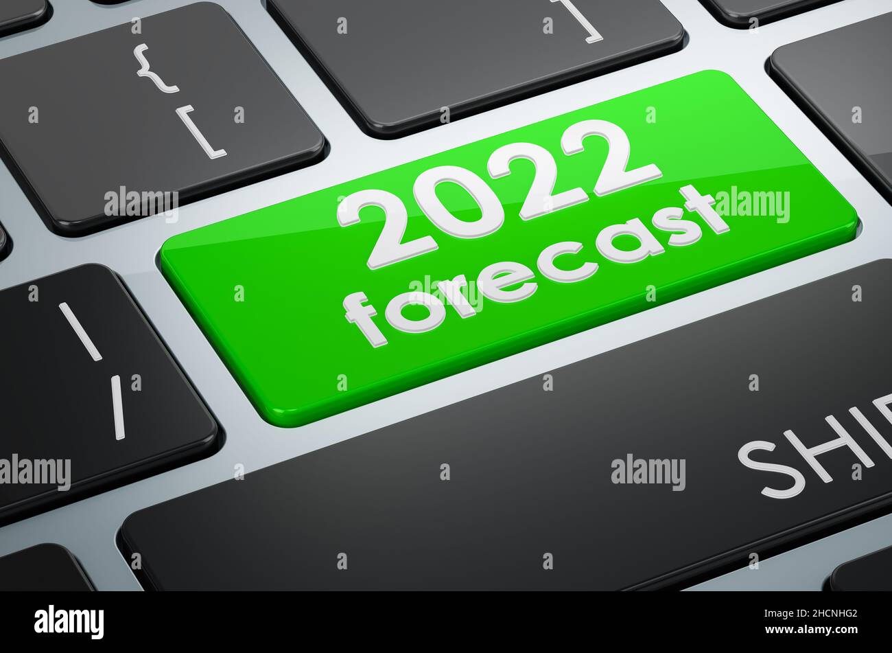 2022 forecast button on keyboard, 3D rendering Stock Photo - Alamy