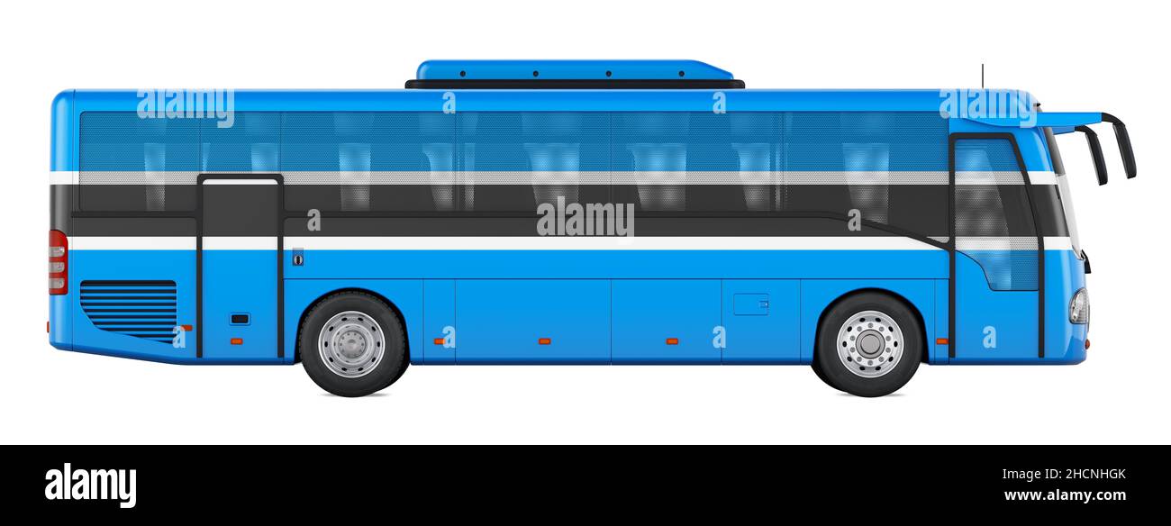 Bus travel in Botswana, Botswanian, bus tours, concept. 3D rendering ...