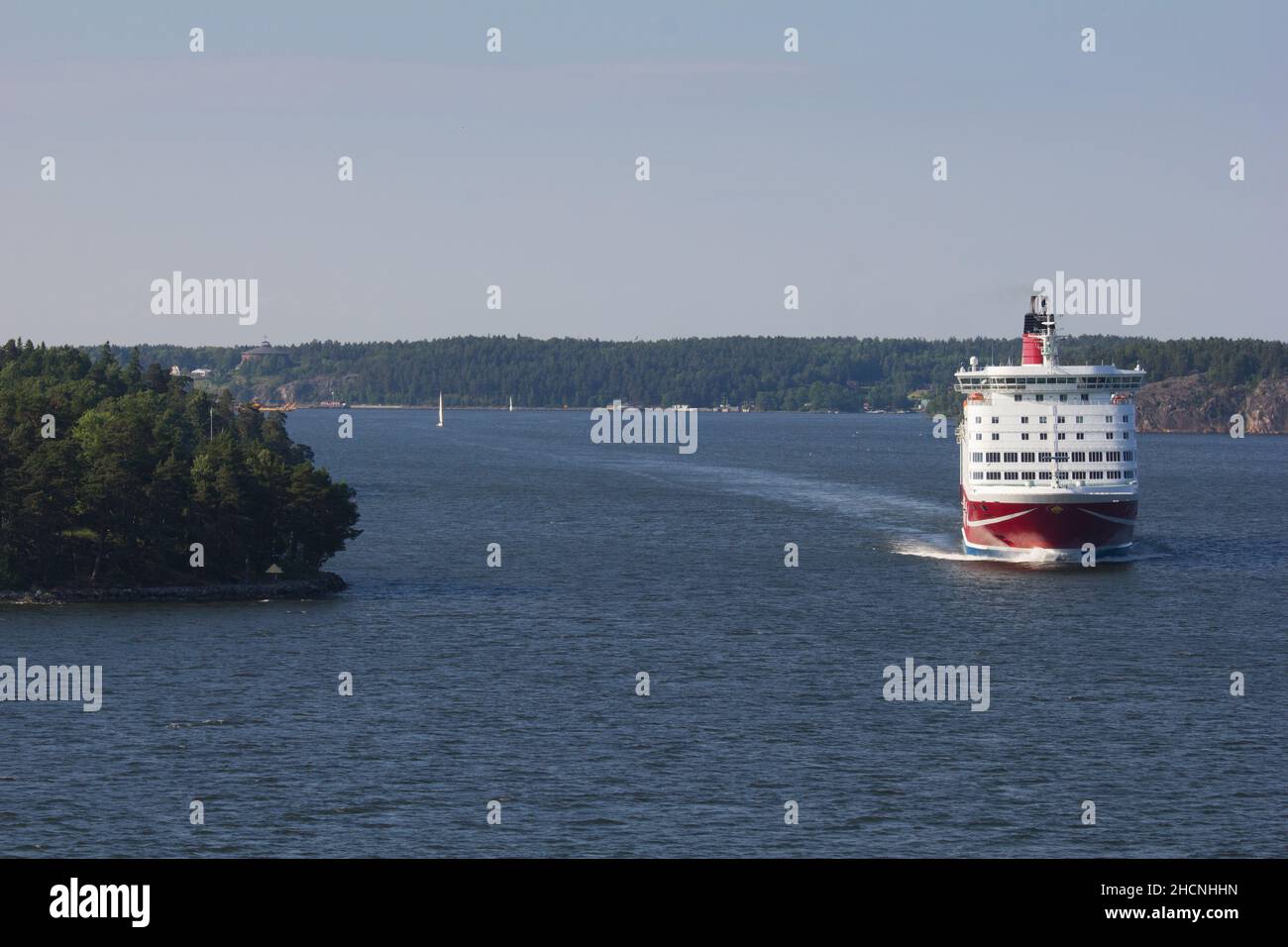 Viking line ferry Amorella passing through the archipelago around ...