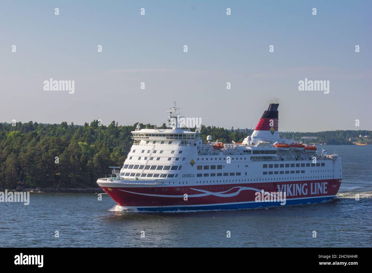 Viking line ferry Amorella passing through the archipelago around ...