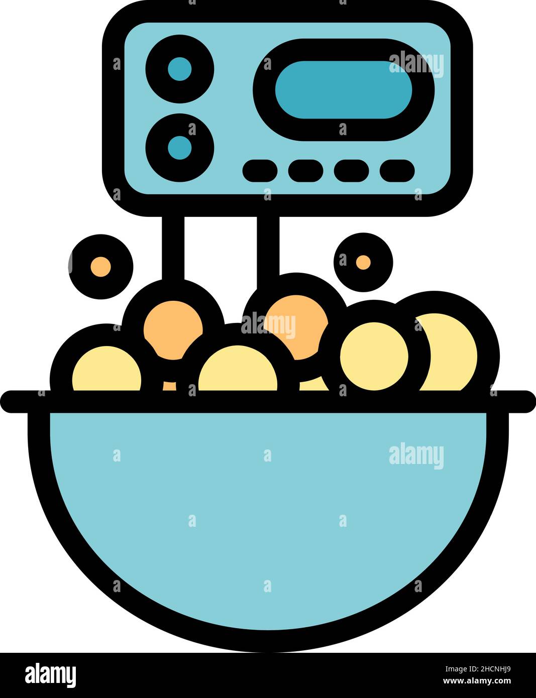 Electronic scales icon. Outline electronic scales vector icon color ...