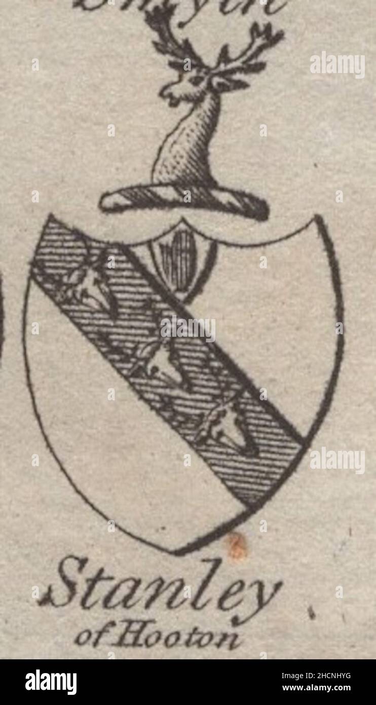 antique 18th century engraving heraldy coat of arms, English Baronet ...