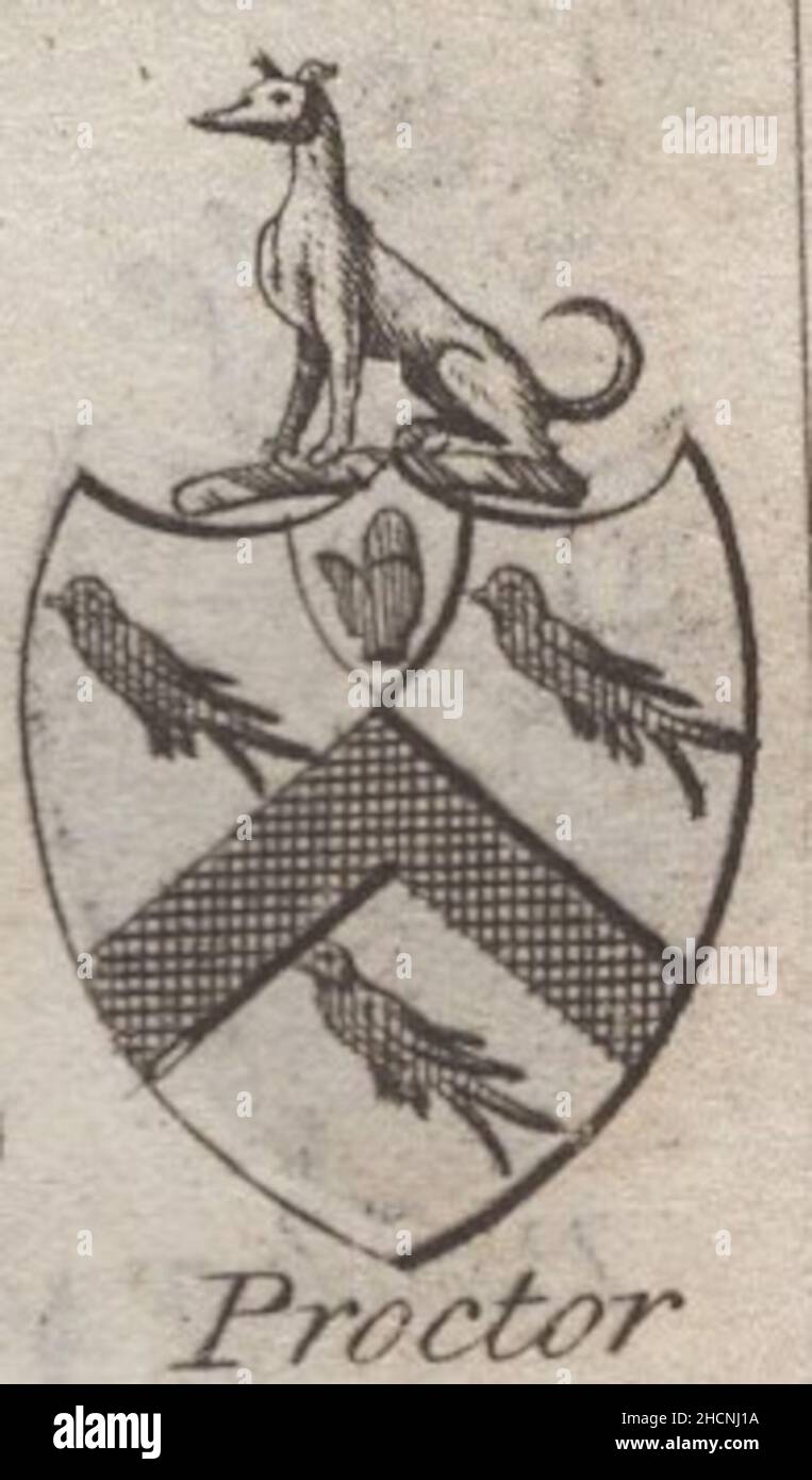 antique 18th century engraving heraldy coat of arms, English Baronet of ...