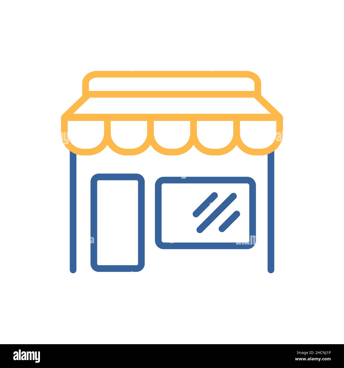 Store front isolated flat icon. E-commerce sign. Graph symbol for your ...