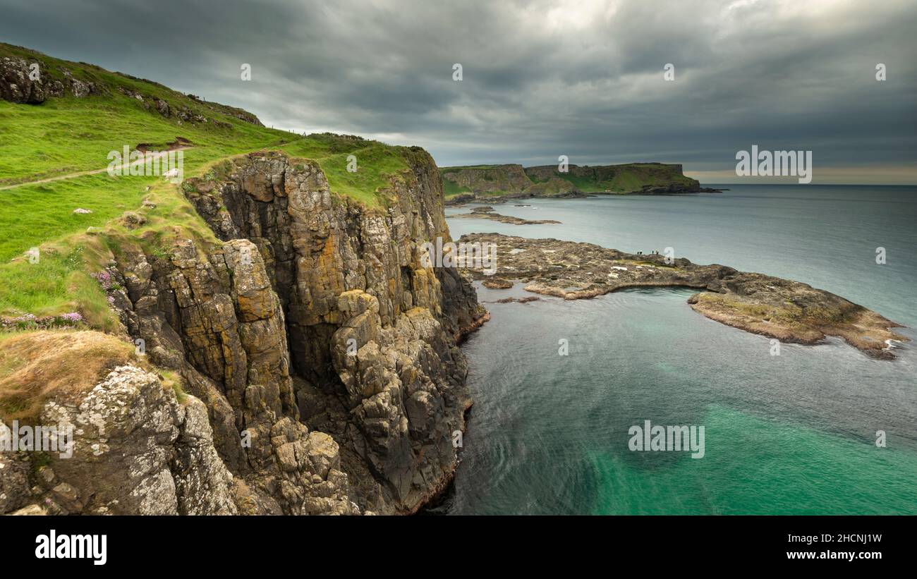 Dunseverick waterfall hi-res stock photography and images - Alamy