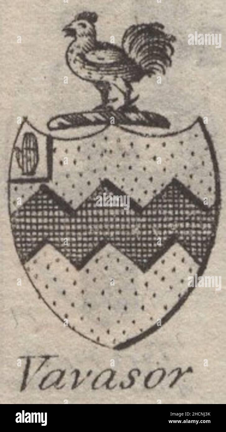 antique 18th century engraving heraldy coat of arms, English Baronet of ...