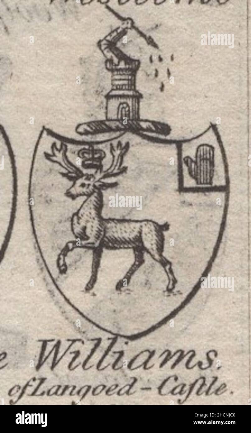 antique 18th century engraving heraldy coat of arms, English Baronet ...
