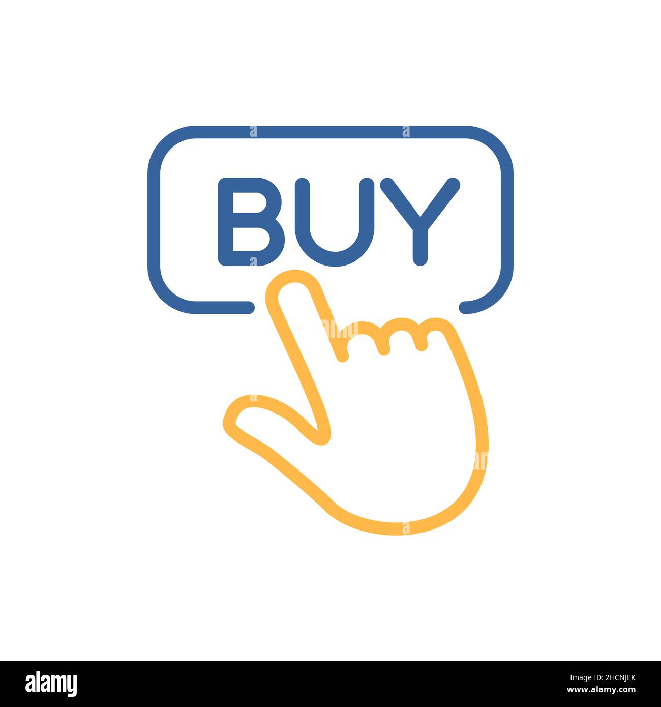 Finger pointing to buy sign flat icon. E-commerce sign. Graph symbol ...