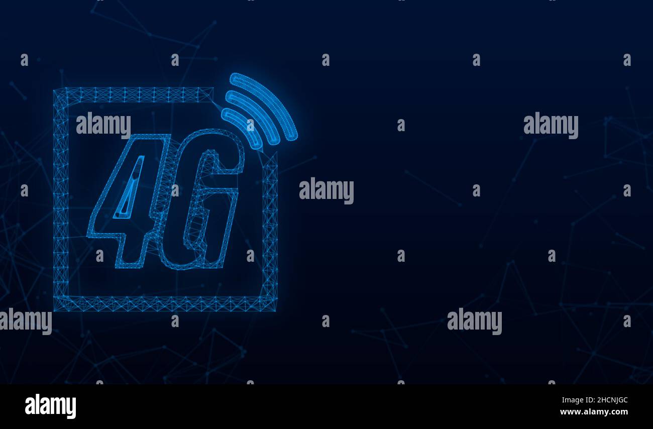 4G symbol isolated, mobile communication technology and smartphone ...