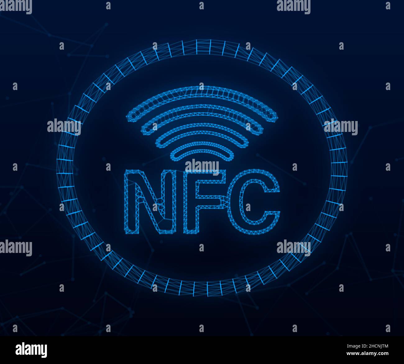 Contactless wireless pay sign logo. NFC technology. Vector stock ...