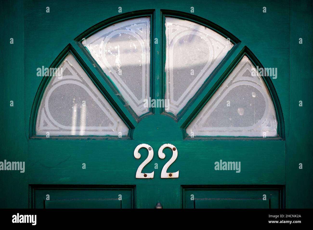 house door number 22 in dark green Stock Photo - Alamy
