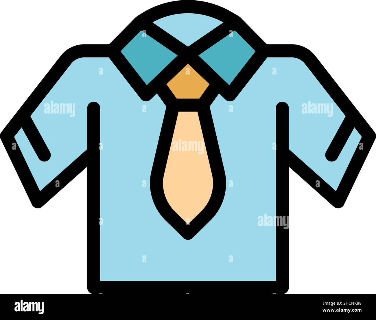 Tshirt uniform icon. Outline tshirt uniform vector icon thin line color ...