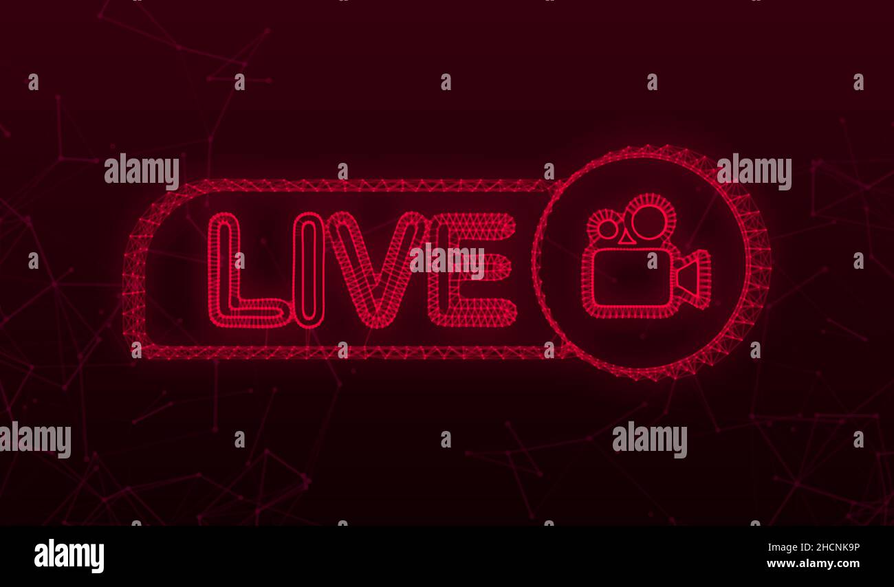 Red Live Webinar Button, icon. Vector stock illustration Stock Vector ...