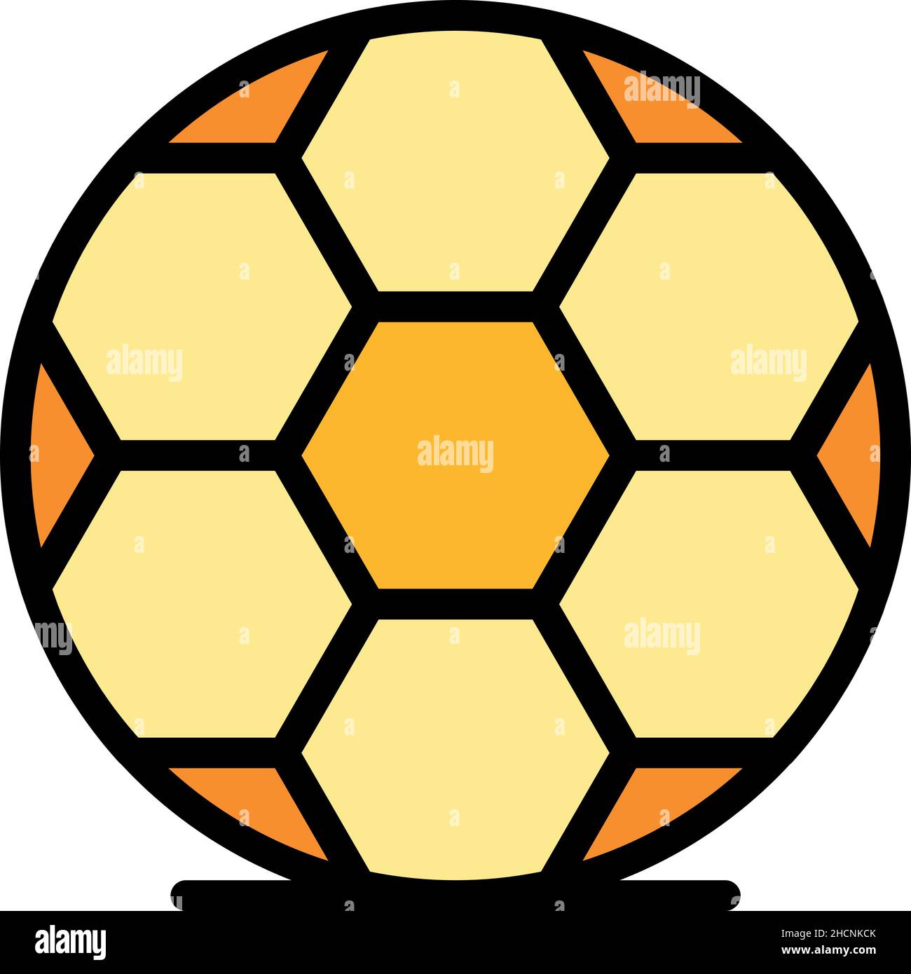 Soccer ball icon. Outline soccer ball vector icon color flat isolated ...