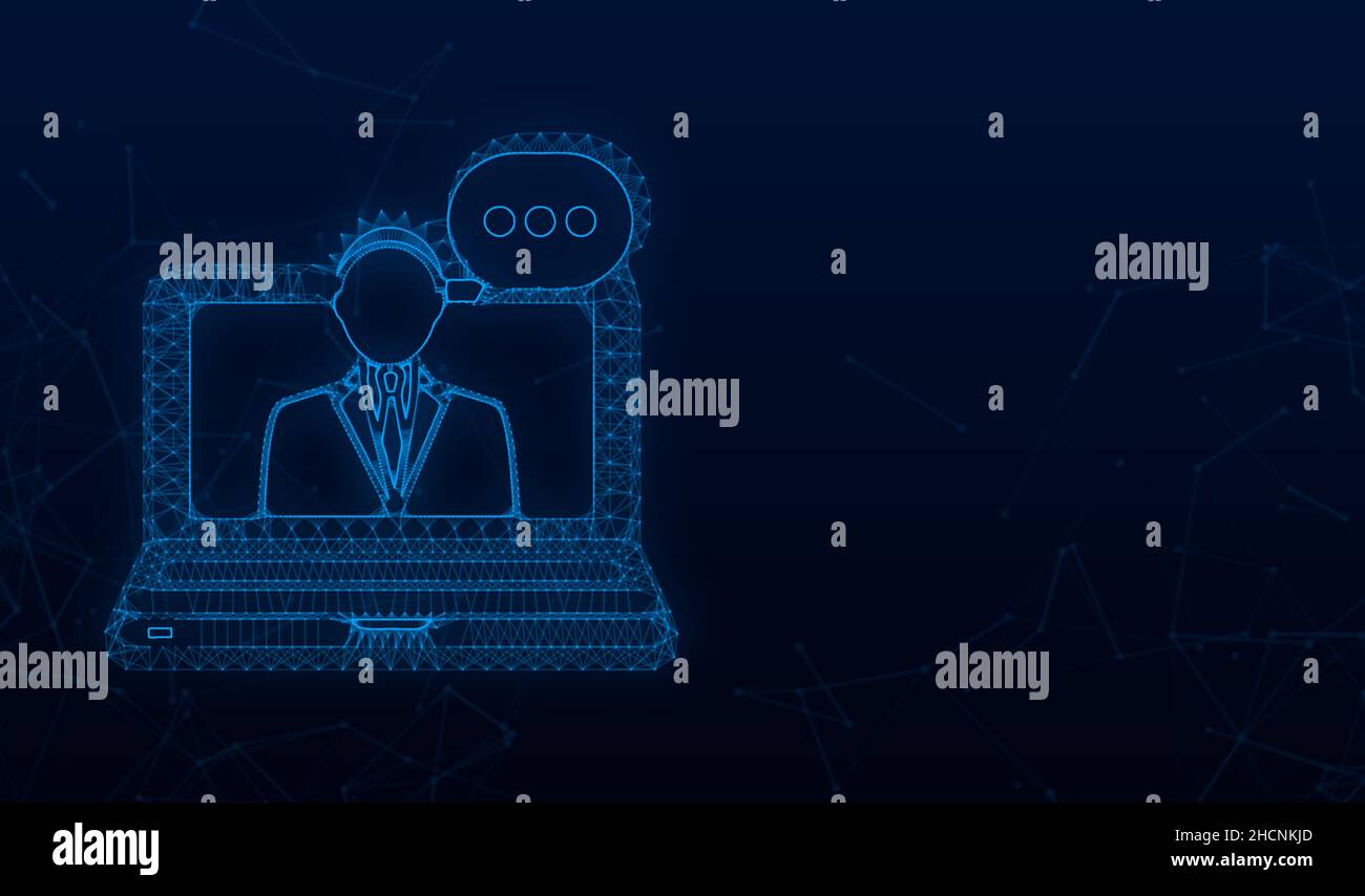 Flat illustration with customer service. 3d vector stock illustration ...