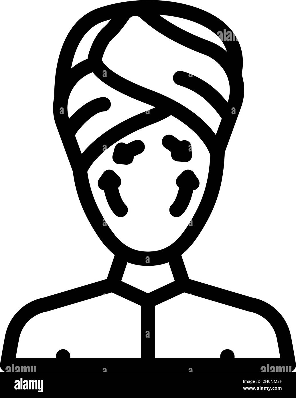 lifting facial skin line icon vector illustration Stock Vector Image ...