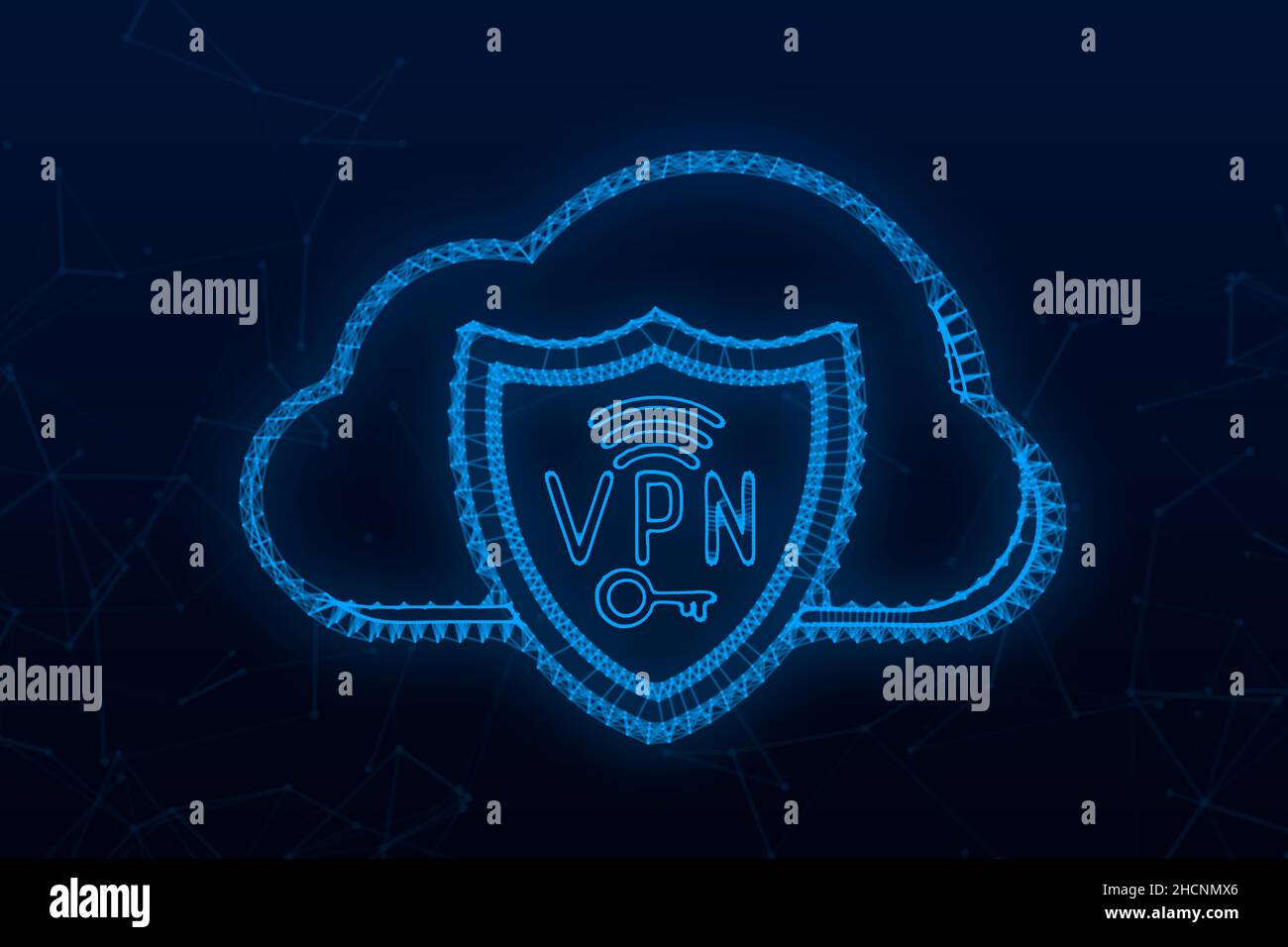 Secure VPN connection concept. Virtual private network connectivity overview. plexus style ...