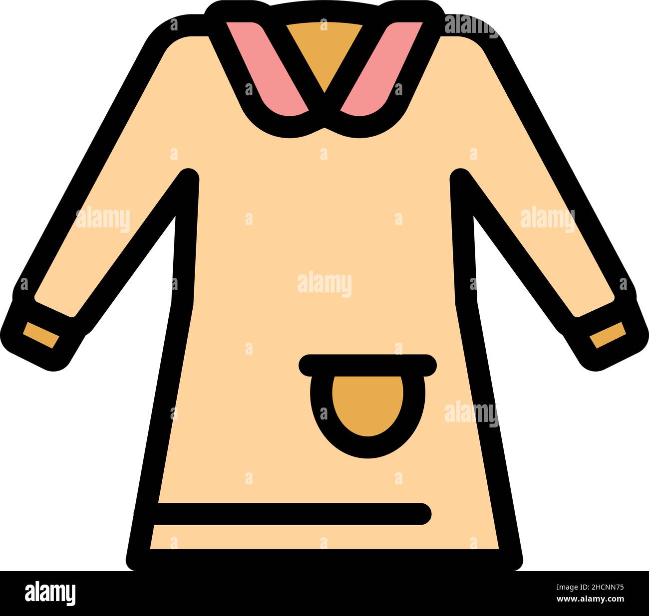 School uniform dress icon. Outline school uniform dress vector icon ...