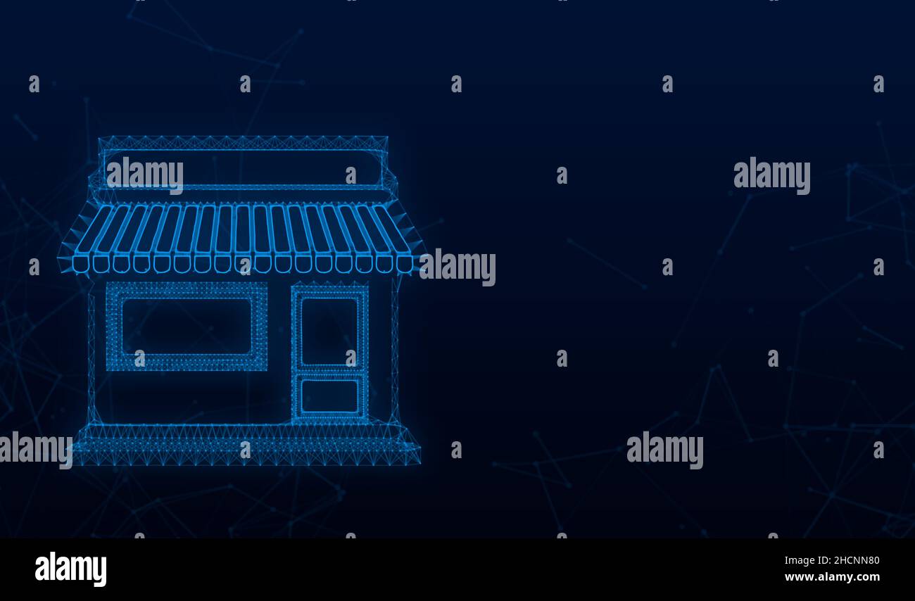 Shop or market store front exterior facade. Vector stock illustration ...