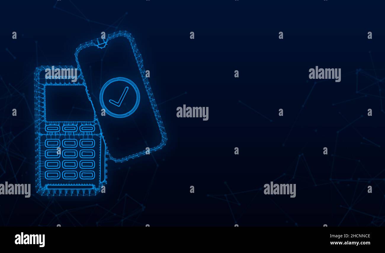 Contactless wireless pay sign logo. NFC technology. Vector stock ...