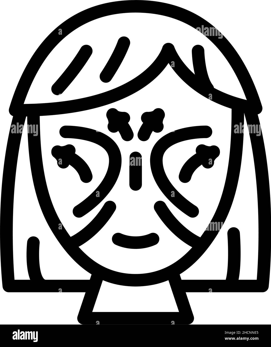 lifting face skin line icon vector illustration Stock Vector Image ...