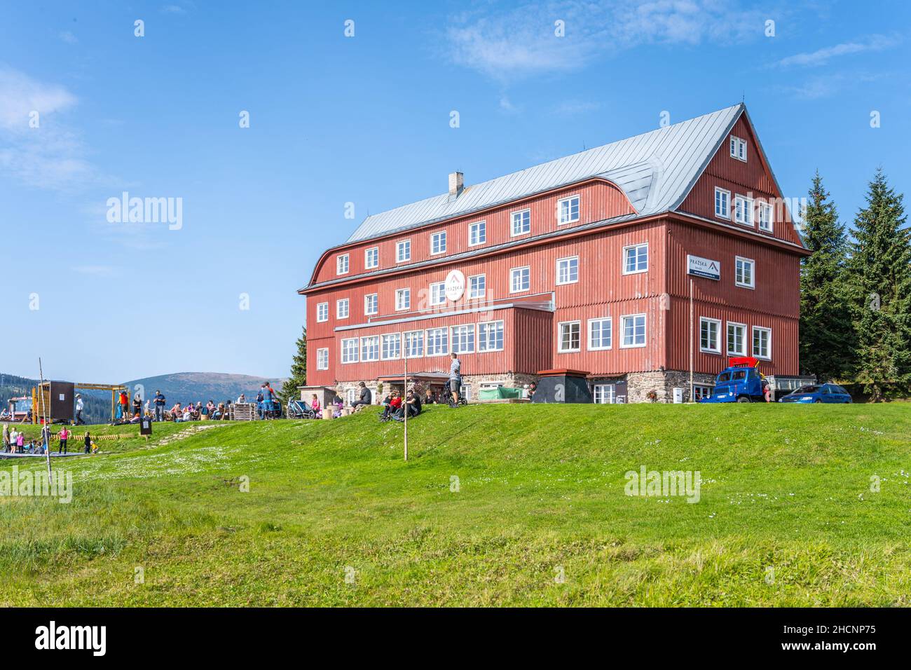 GIANT MOUTNAINS, CZECH REPUBLIC - SEPTEMBER 26, 2021: Prague Hut, Czech ...