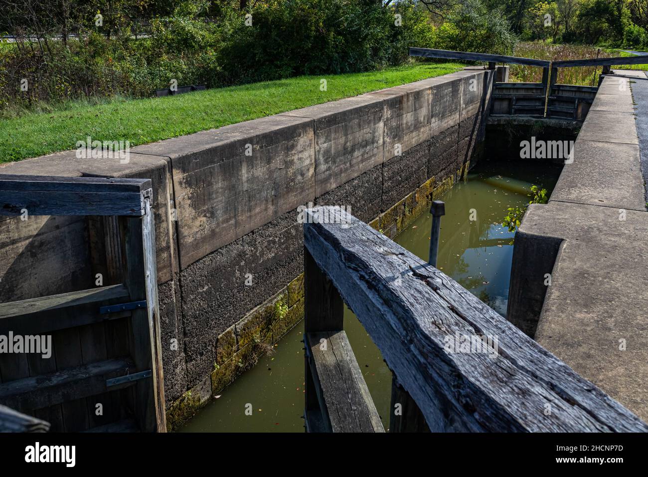 Locks along the Cuyahoga River controlled water levels to aid in ...