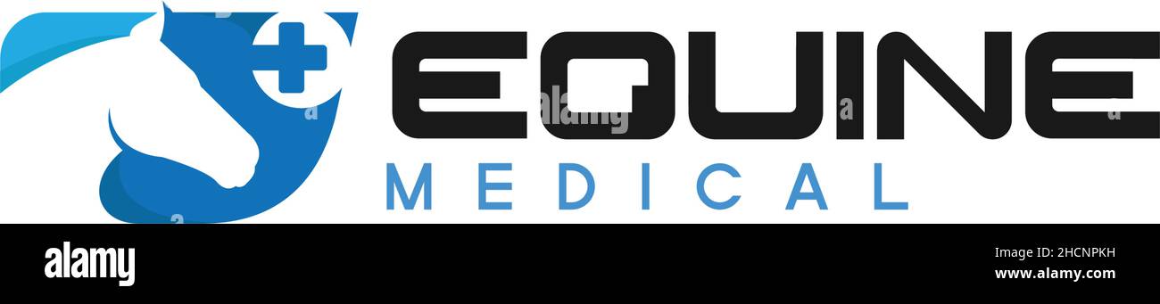 Modern colorful EQUINE MEDICAL horse logo design Stock Vector Image ...