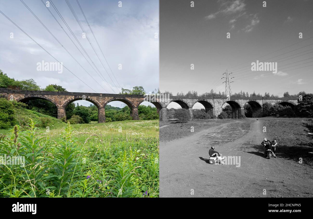 Thirteen Arches railway bridge crossing of the River Irwell, Clifton 14 ...
