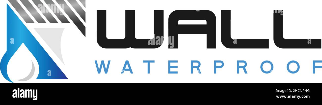 Colorful WALL WATERPROOF interior logo design Stock Vector Image & Art ...