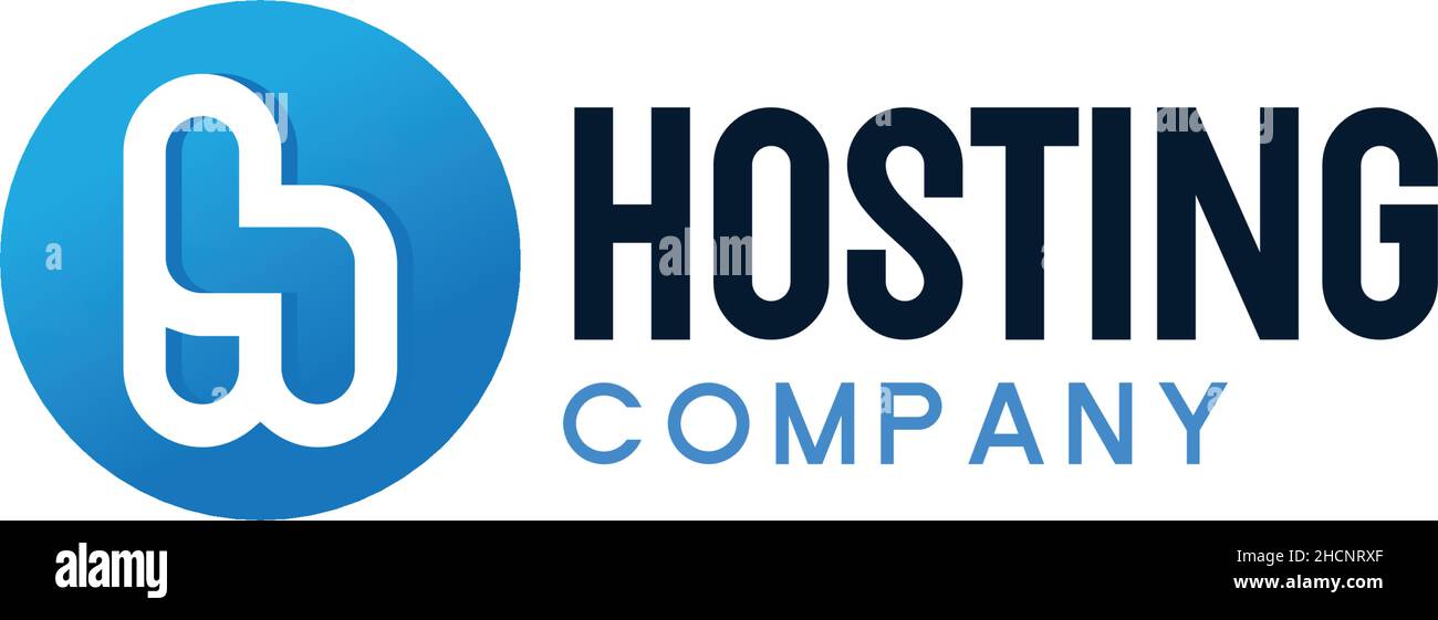 Simple design HOSTING COMPANY future logo design Stock Vector Image ...