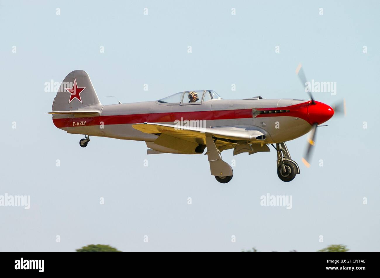 Yakovlev Yak-3UA F-AZLY fighter plane, landing at Flying Legends ...