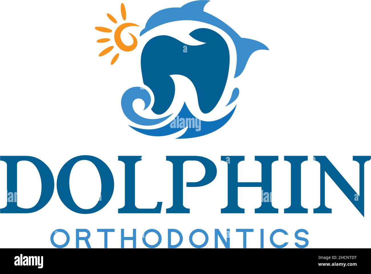 Colorful DOLPHIN ORTHODONTICS sun logo design Stock Vector Image & Art ...