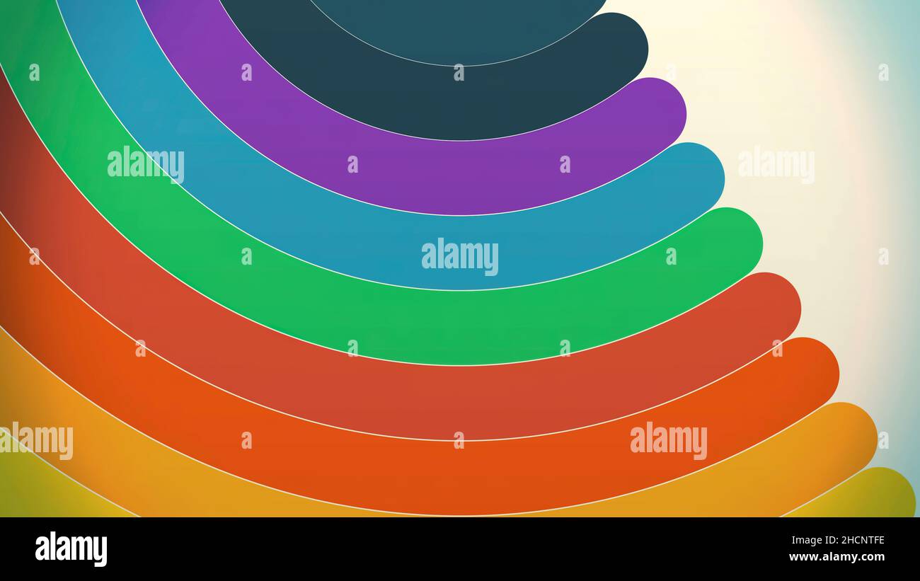 Colorful rainbow paint curves spinning with a spectrum of vibrant ...