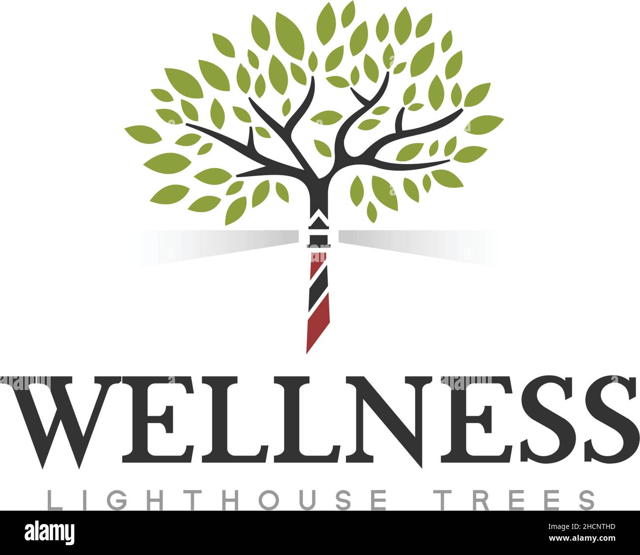 Modern colorful WELLNESS light house logo design Stock Vector Image ...