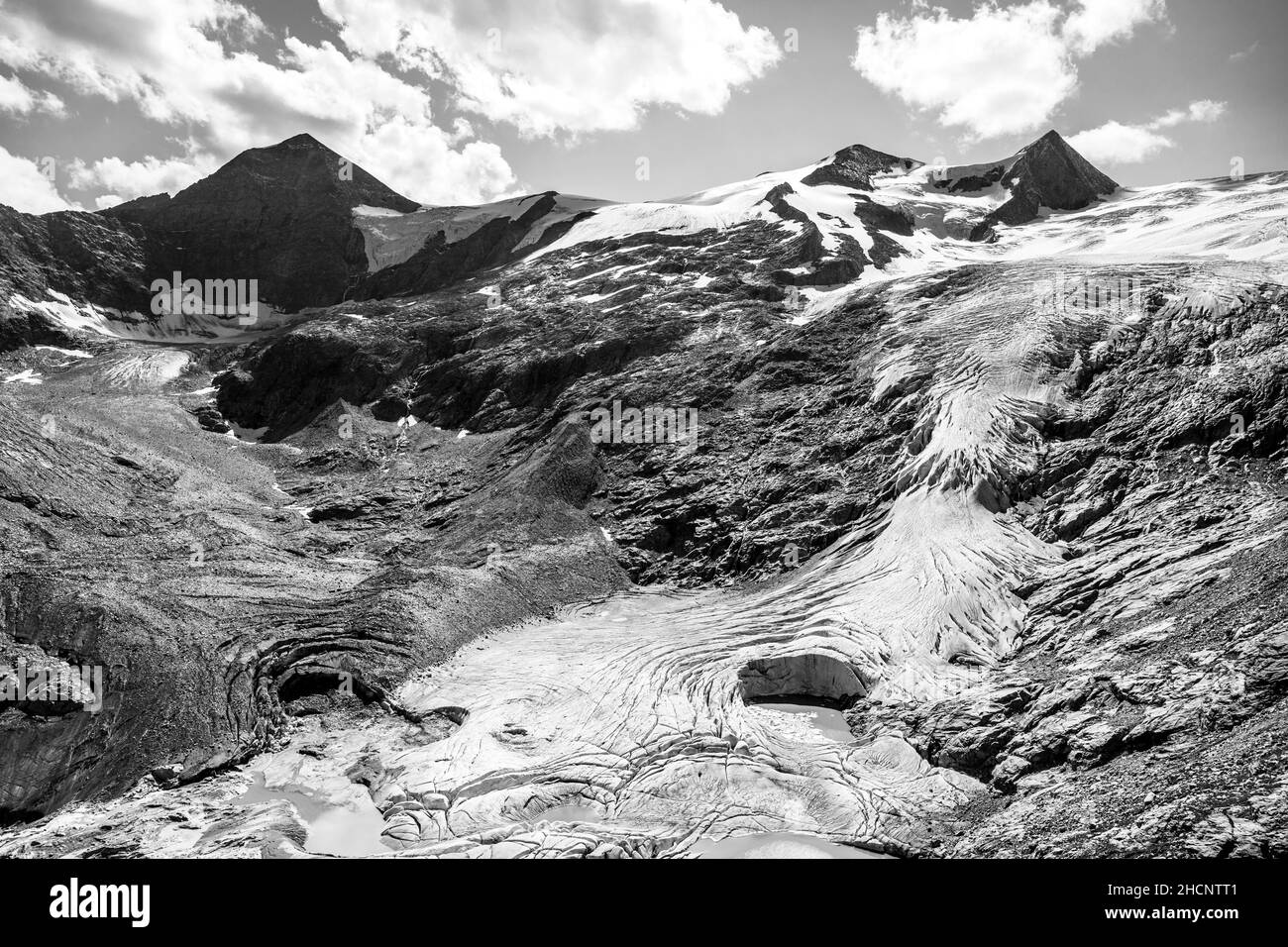 Mountain glacier in Austrian Alps Stock Photo - Alamy