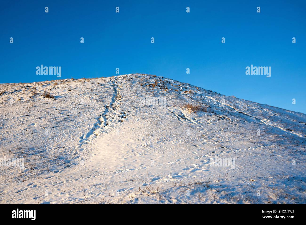 Royal Mounds in Old Uppsala covered in snow Stock Photo - Alamy