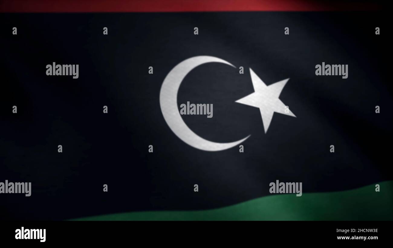 Seamless Loopable Flag of Libya. A beautiful satin finish looping flag ...
