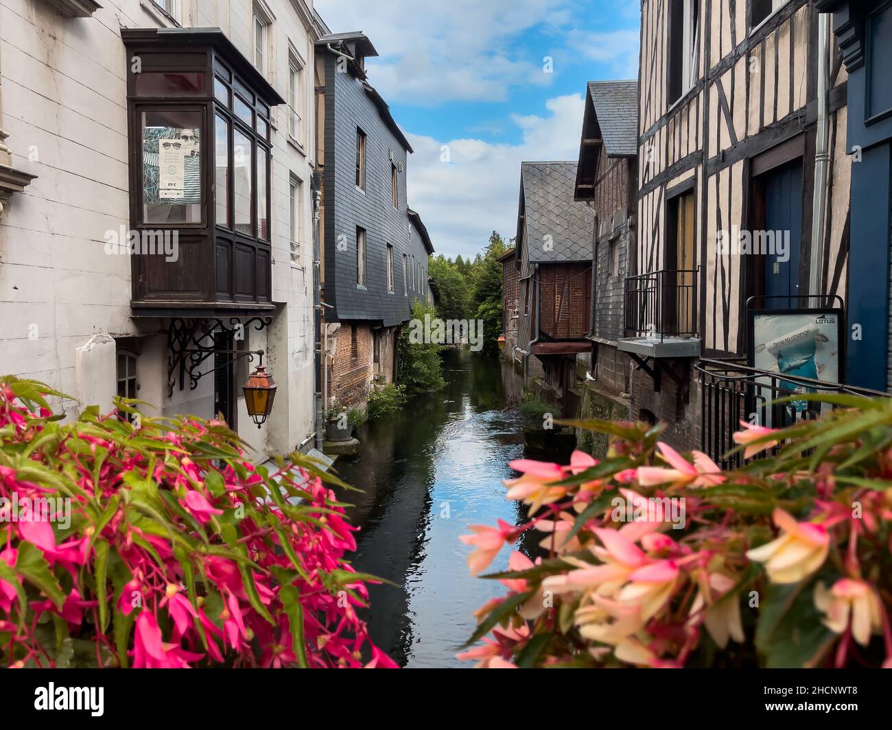 Pont Audemer, France - August 1, 2021: Pont-Audemer is a french commune ...