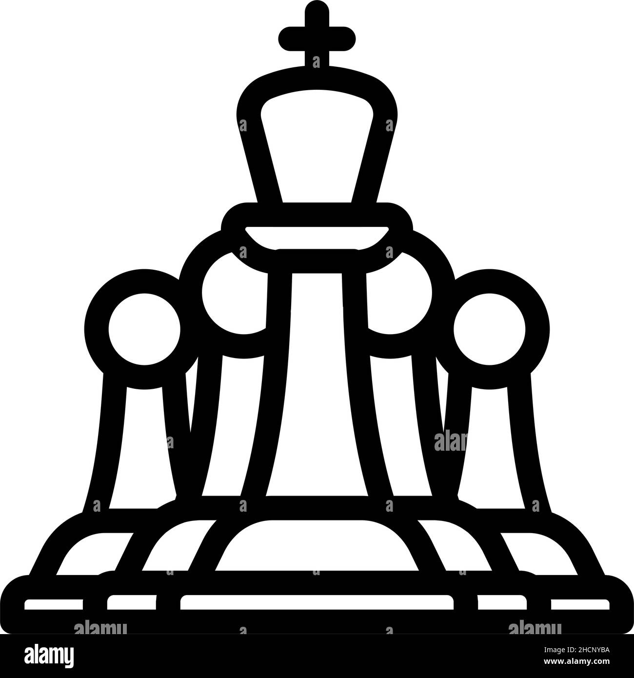 chess game line icon vector illustration Stock Vector Image & Art - Alamy