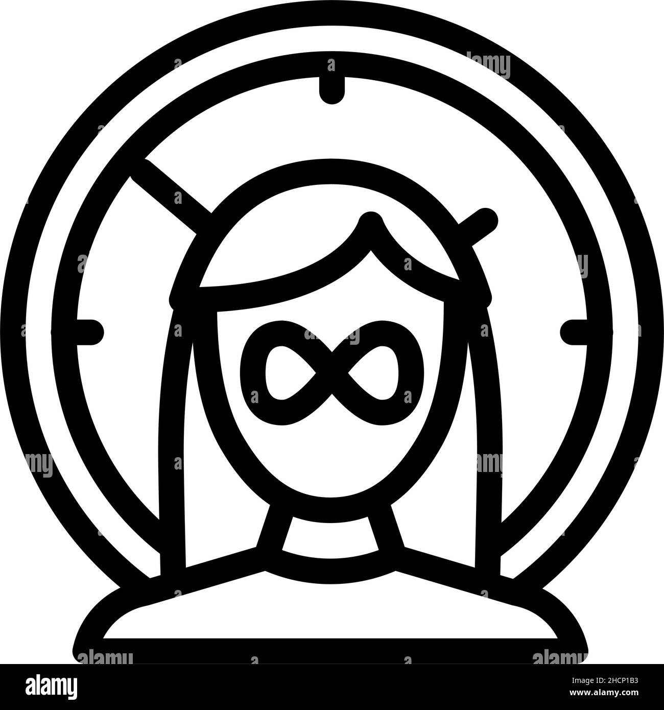 lack of sense of time line icon vector illustration Stock Vector Image ...